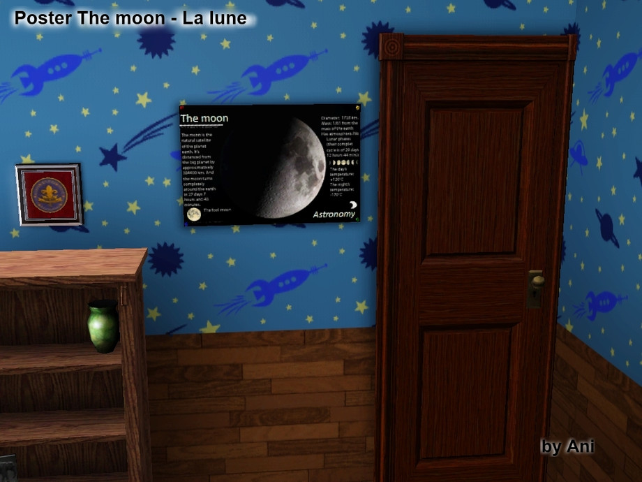 The Sims Resource | Poster The moon - La lune by Ani's Creations