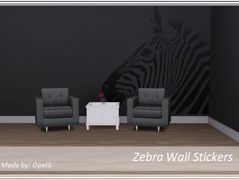 The Sims Resource | Zebra Wall Stickers
