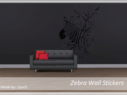The Sims Resource | Zebra Wall Stickers