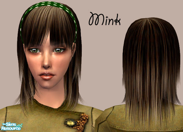The Sims Resource | Mandy Hair - Mink