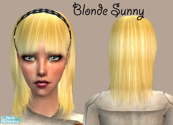 The Sims Resource | Mandy Hair - Blonde Sunny