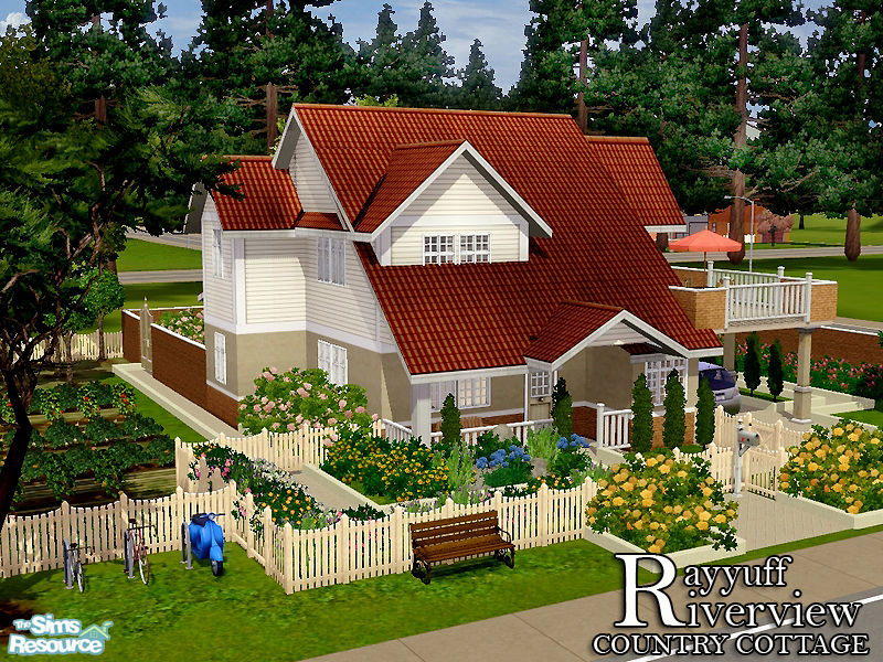 The Sims Resource | Riverview Country Cottage -Furnished-