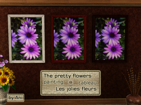 The Sims Resource | The pretty flowers painting by Ani's Creations