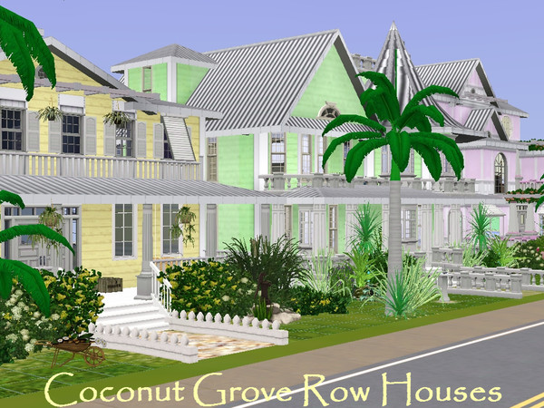 The Sims Resource | Coconut Grove Row Houses, Miami Fla.