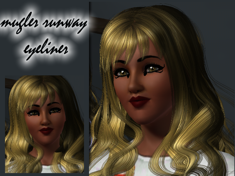 The Sims Resource | Lady Gaga Mugler Runway Eyeliner