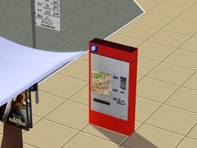 The Sims Resource | Ticket Machine Almex