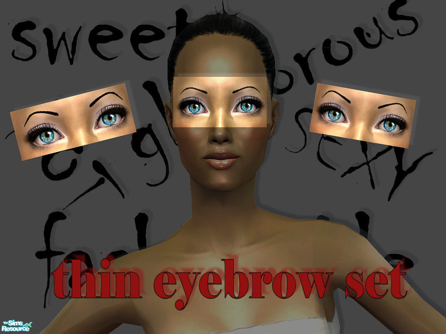 The Sims Resource - Thin eyebrow set
