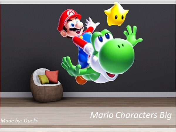 The Sims Resource | Mario Characters Big - Wall Stickers