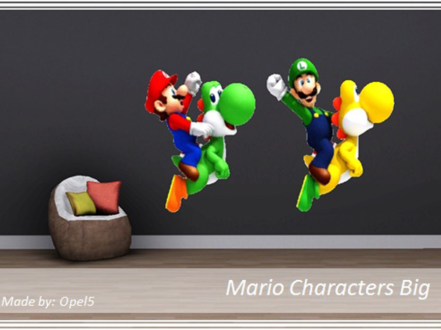 The Sims Resource - Mario Characters Big - Wall Stickers