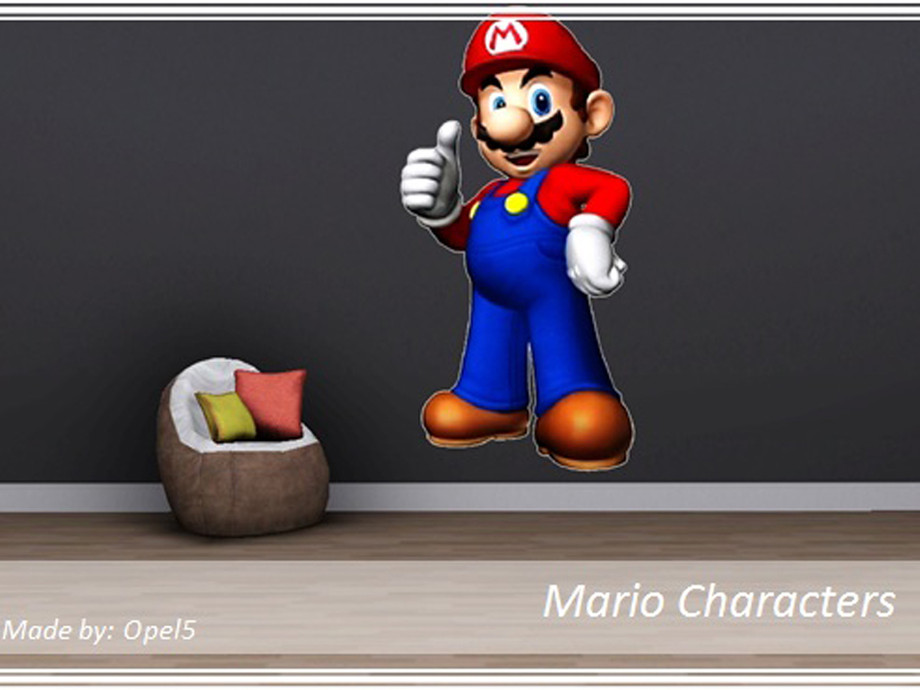 The Sims Resource | Mario Characters - Wall Stickers
