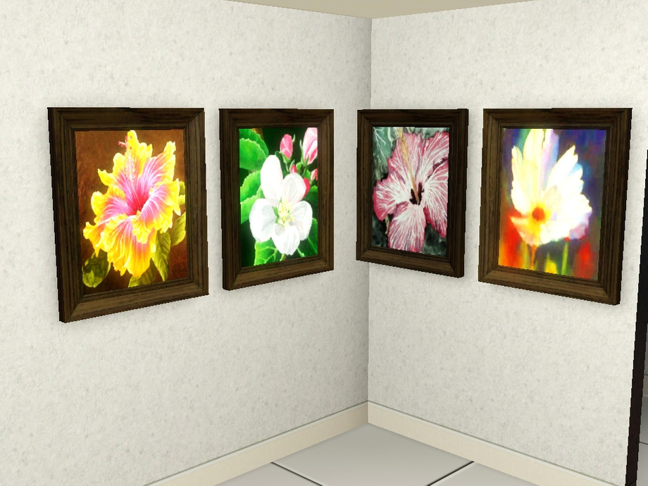 The Sims Resource | Floral Paintings Set 02
