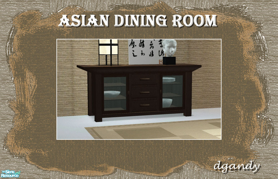 dgandy's Asian Design Dining Room Set - Buffet Table