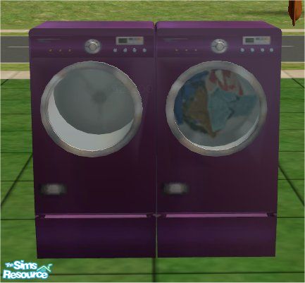 The Sims Resource | Cashcraft\'s Hi Efficiency Washer & Dryer Recolor ...