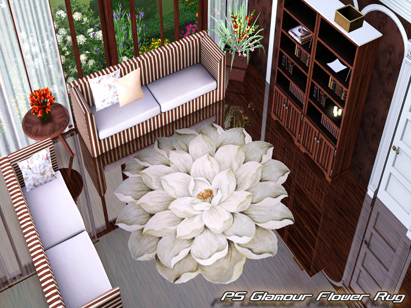 The Sims Resource | PS Glamour Flower Rug