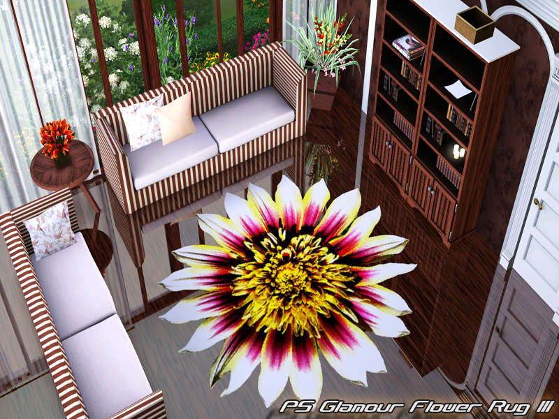 The Sims Resource | PS Glamour Flower Rug III