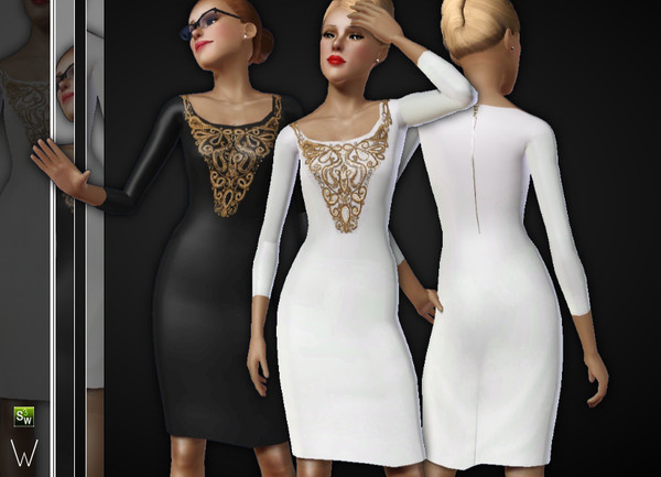 The Sims Resource | Vintage First Lady's Dress