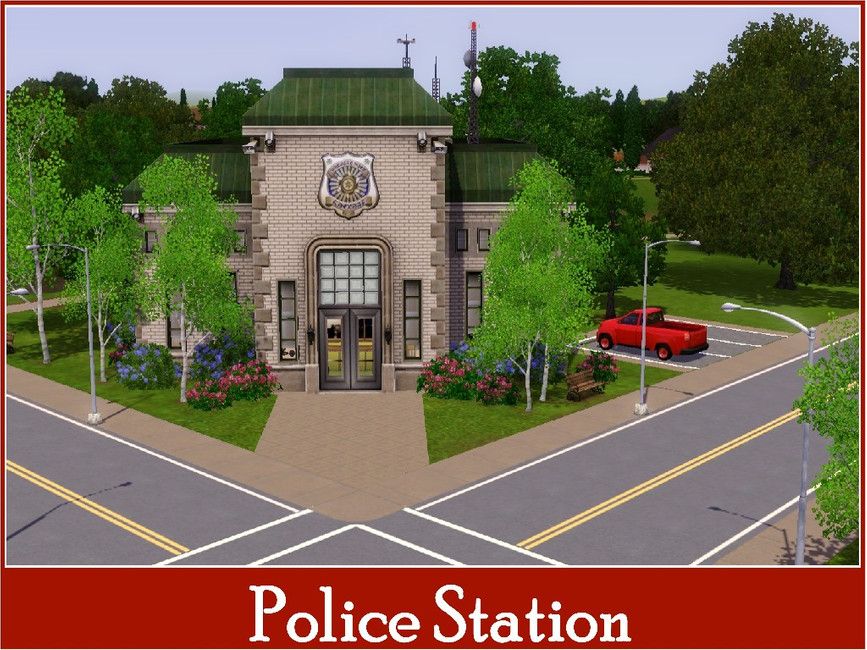 The Sims Resource - New Riverview Police Station