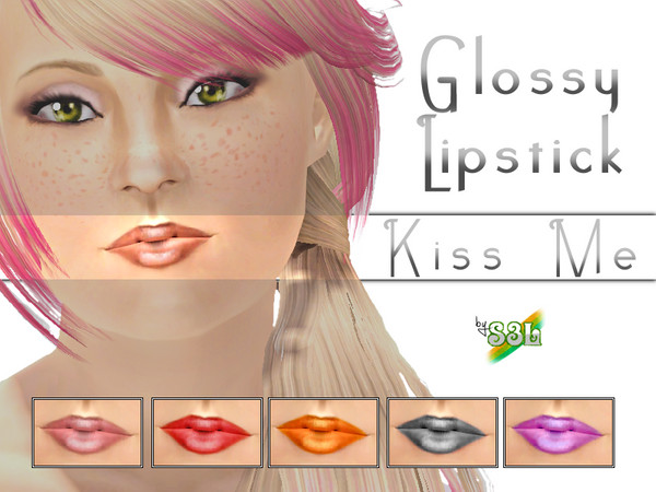 The Sims Resource - [S3L] Kiss me - Glossy Lipstick