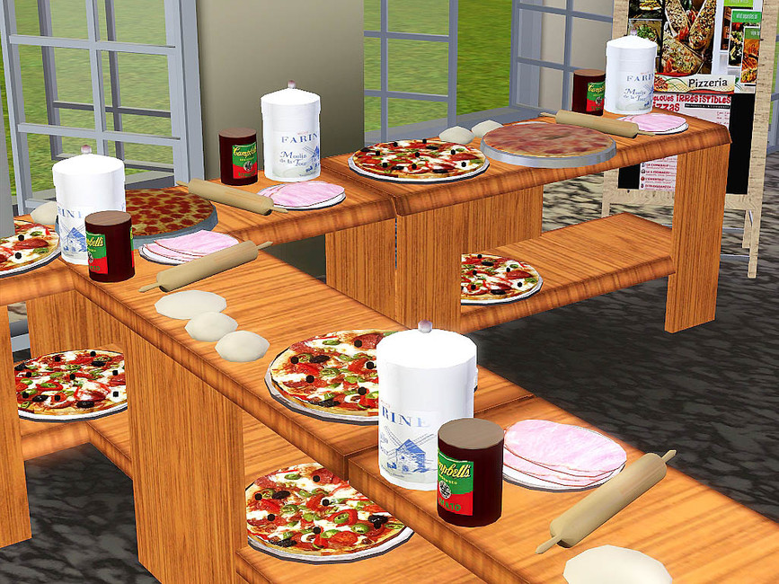 The Sims Resource - table counter pizzeria by jomsims