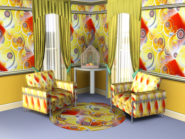 The Sims Resource | marcorse_bold orange pattern