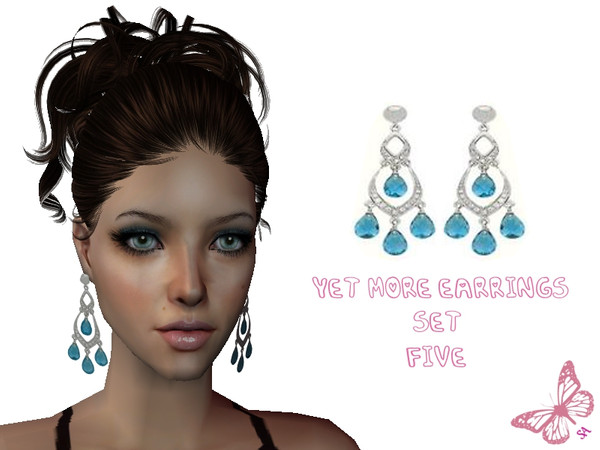 The Sims Resource | Yet More Earrings Set - Five
