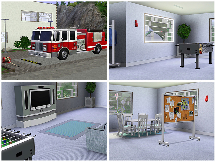 The Sims Resource - Fire station Safe fire