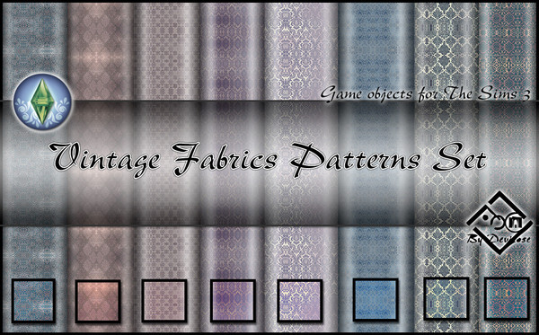 The Sims Resource | Vintage Fabrics Patterns Set