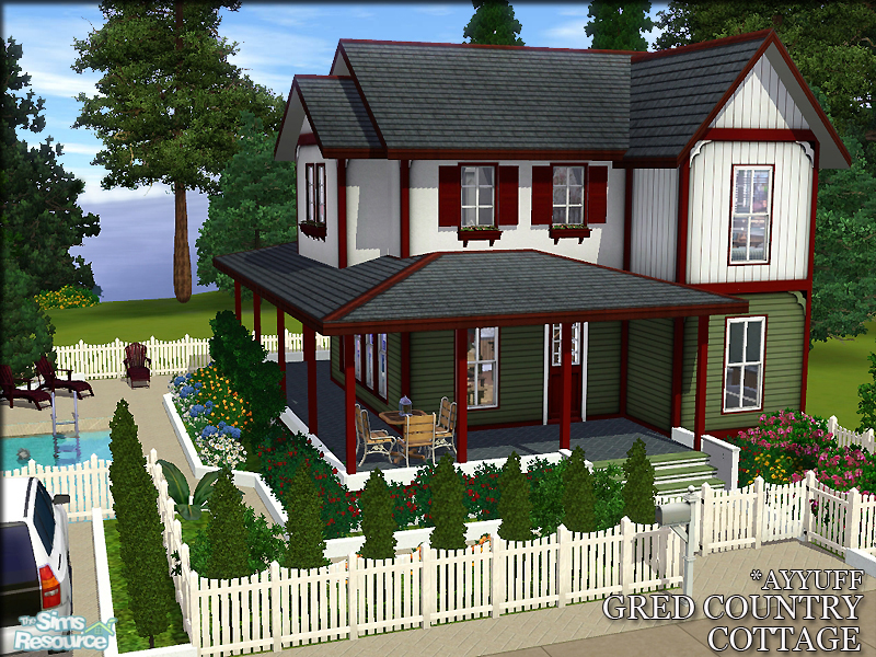 The Sims Resource | Gred Country Cottage -Furnished-