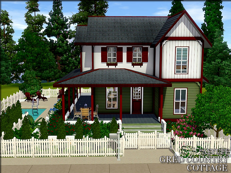 The Sims Resource | Gred Country Cottage -Furnished-