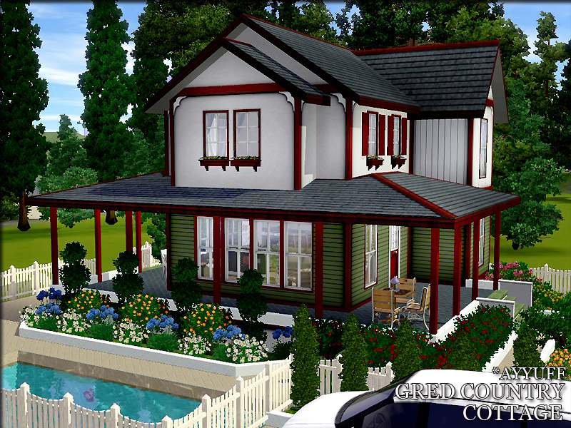 The Sims Resource | Gred Country Cottage -Furnished-