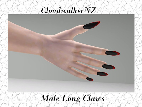 The Sims Resource | Male Long Claws/Finger Nails