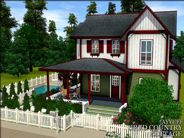 The Sims Resource | Gred Country Cottage -Furnished-
