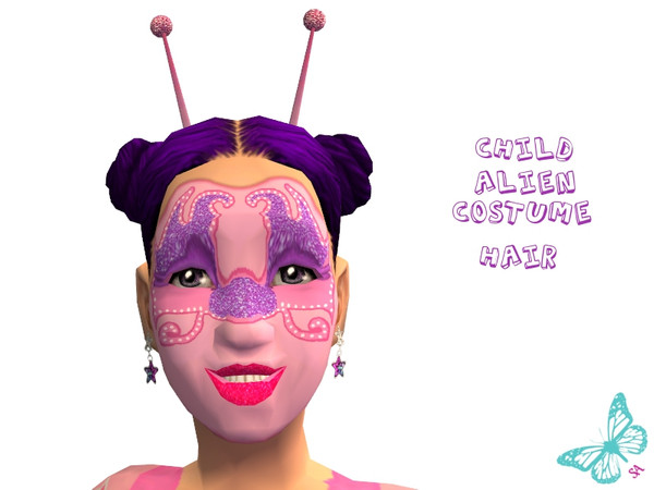 The Sims Resource | Child Alien Costume - Hair