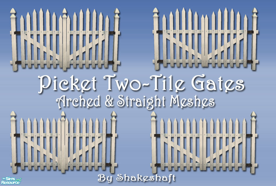 The Sims Resource - Picket Two Tile Gates