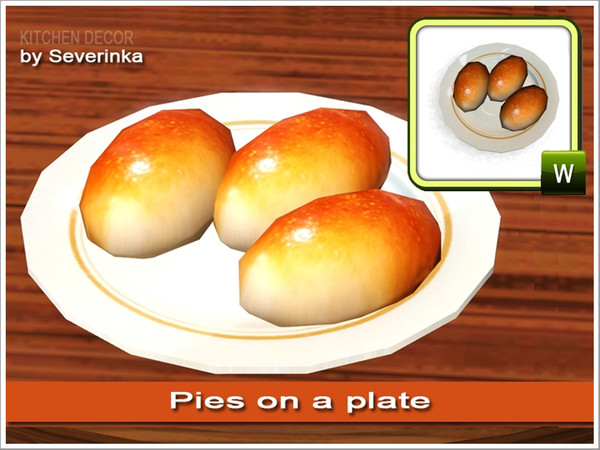 The Sims Resource | Pies on plate