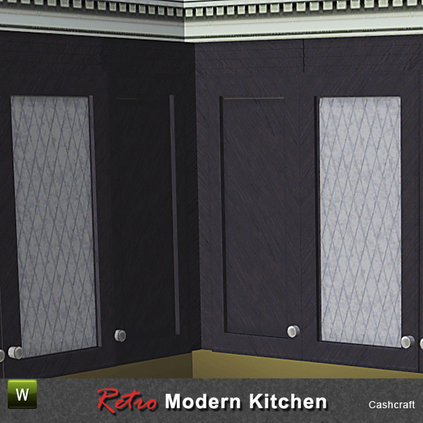 The Sims Resource | Retro Kitchen Corner Cabinet