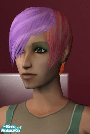 The Sims Resource | Light Purple & Pink Hair