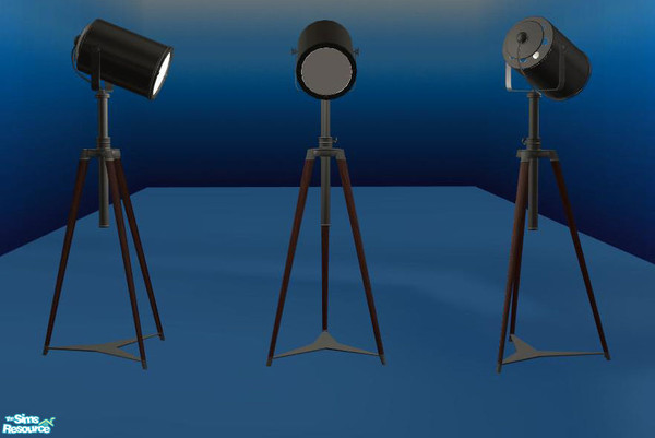 The Sims Resource | PB Studiolampset - Floorlamp 3foot Recolor black