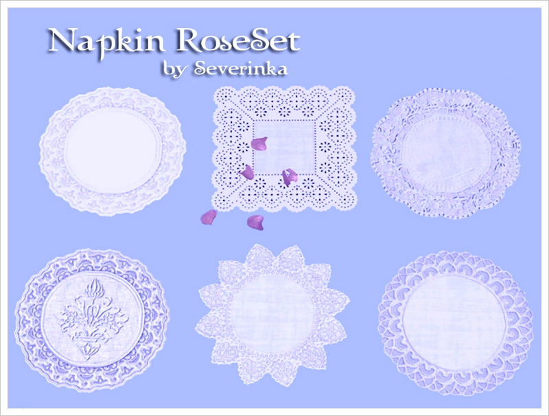 The Sims Resource | Napkin_ServiceRoseSet