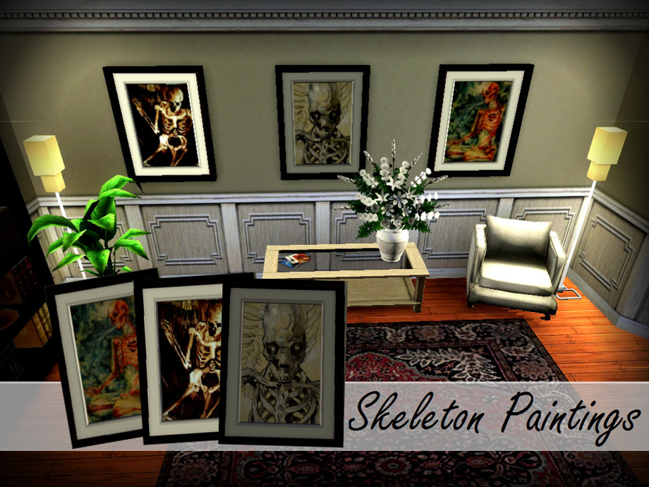 The Sims Resource - Skeleton Painting Set