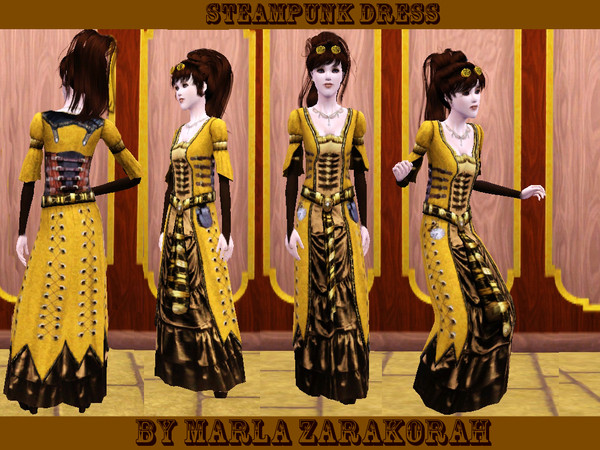 The Sims Resource - af ep2 steampunk long dress