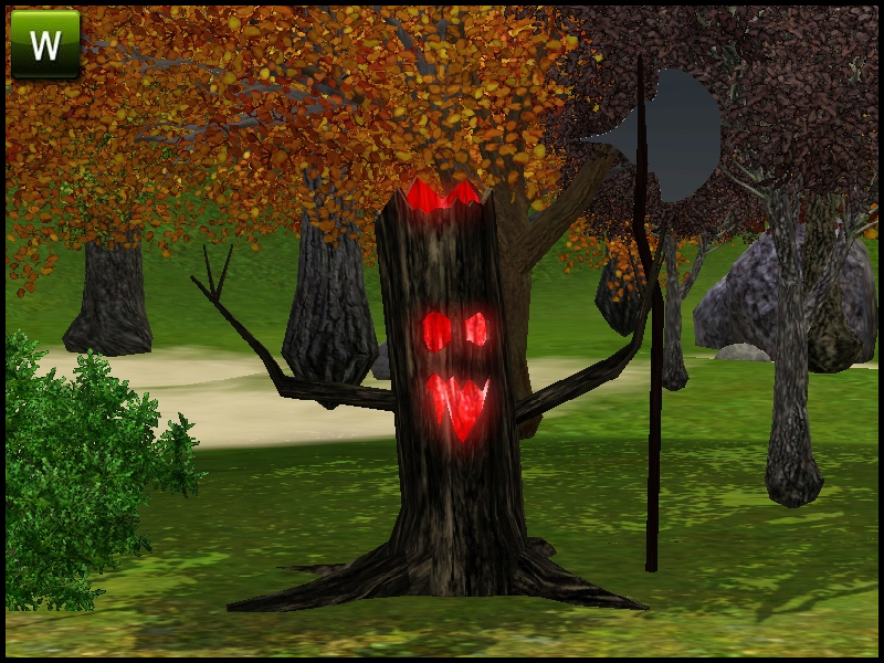 The Sims Resource | Evil Red Halloween Halberd Tree