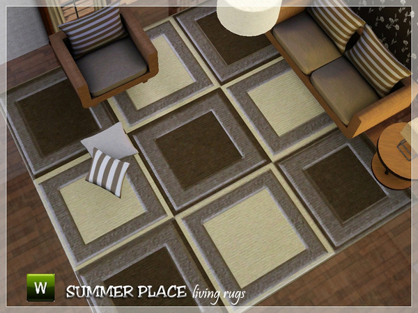 The Sims Resource - Summer Place Living Rugs