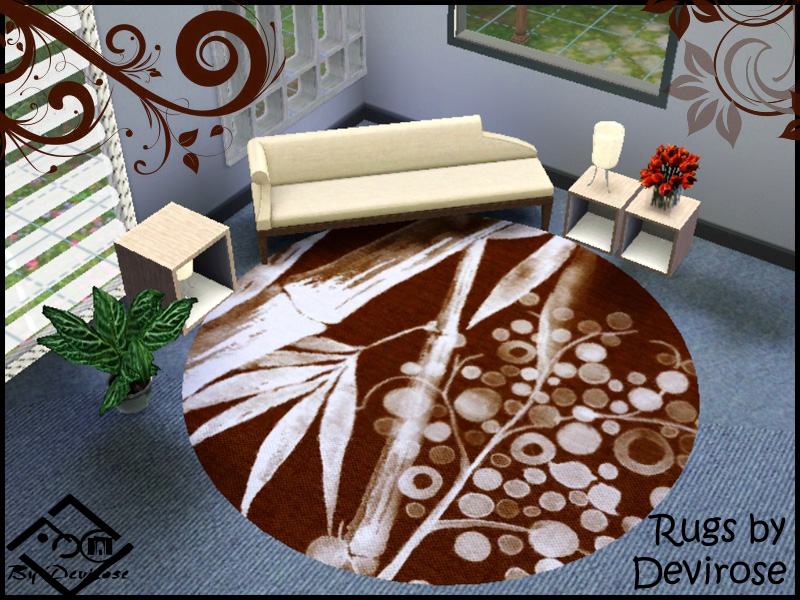 The Sims Resource - Modern Round Rugs 2x2
