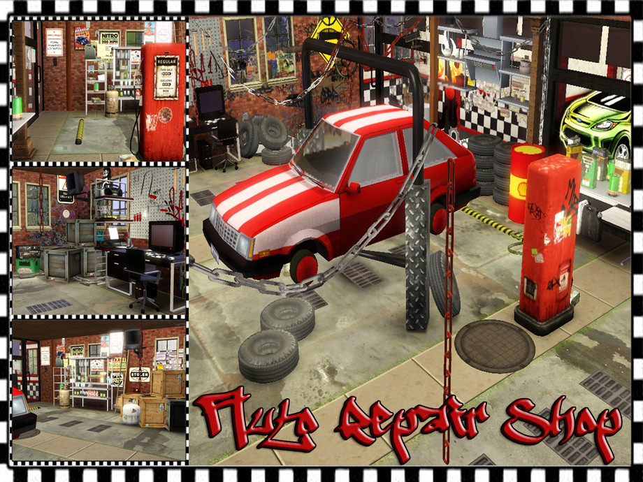 The Sims Resource | Radical Warehouse & Auto Shop