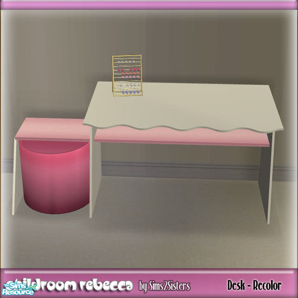 The Sims Resource | S2S Childroom Rebecca - Desk - Recolor