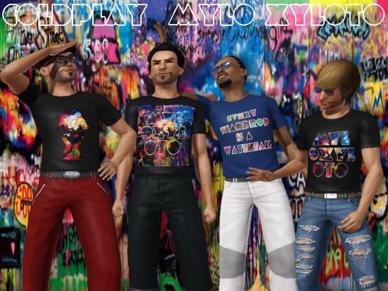 The Sims Resource | MYLO XYLOTO Coldplay shirts