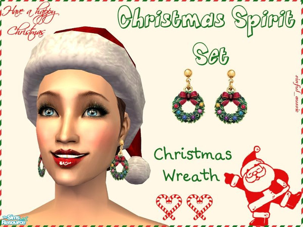 The Sims Resource | Christmas Spirit Set - Christmas Wreath
