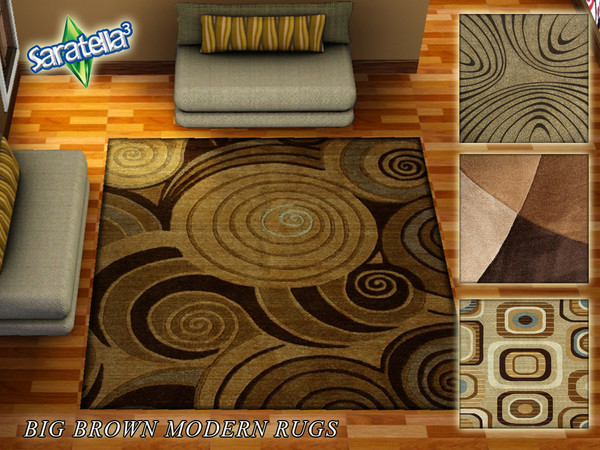 The Sims Resource | Big Brown Modern Rugs