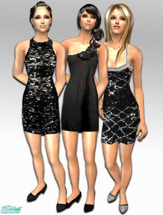 The Sims Resource | Little Black Dress Set